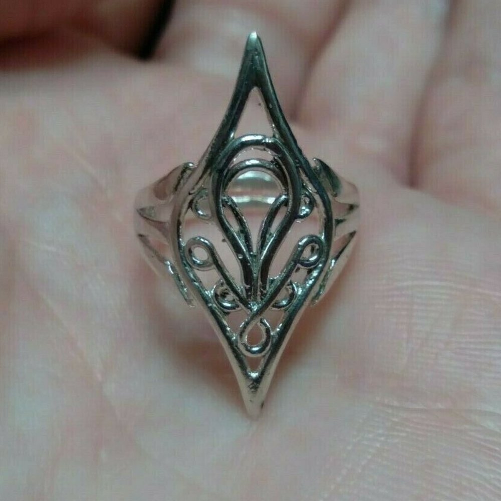 Sterling 925 Lord Of The Rings Hobbit Elrond Ring - Gem